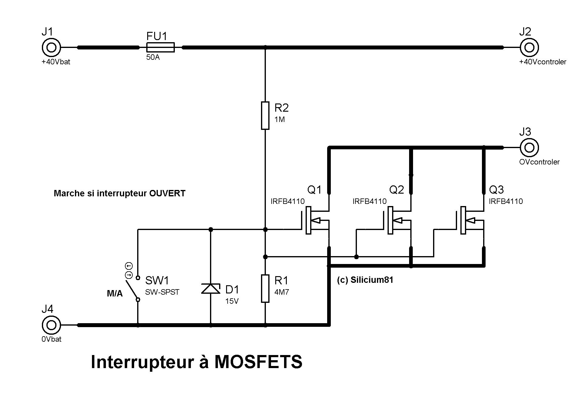 Un interrupteur à Mosfet
