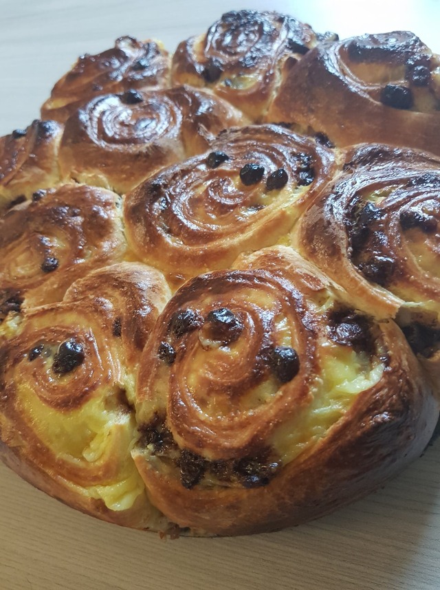 Gâteau Chinois crème pâtissière et pépites de chocolat sans robot – L ...