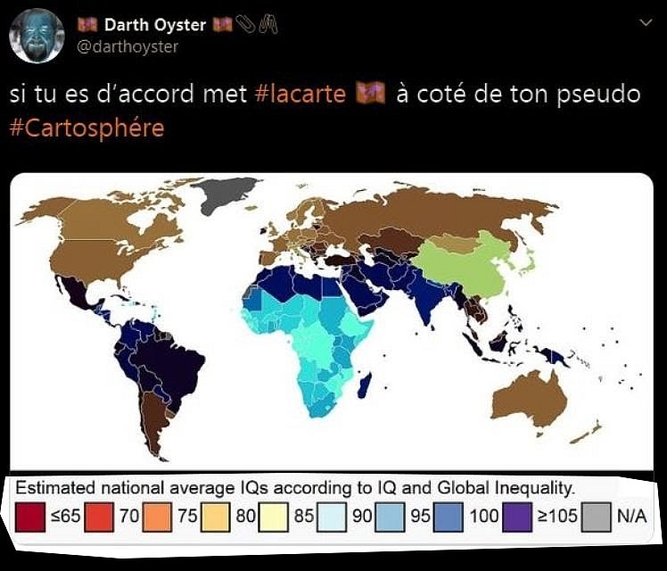 Carte mondiale du QI