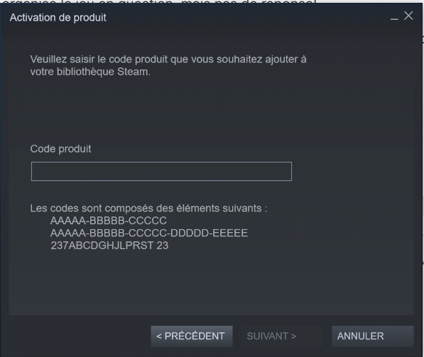 [Résolu] Code Steam ou autre ? - Jeux vidéo - Zebulon