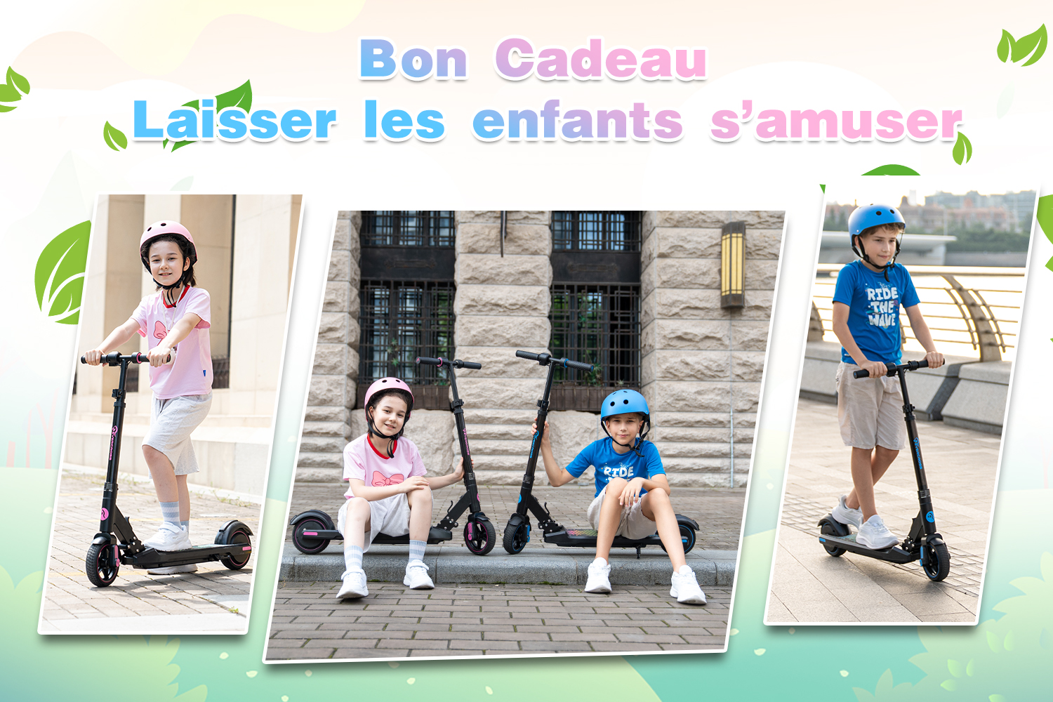 Trottinette Electrique Evercross Pliable Enfants 6-12 Ans 3 Vitesses et ...