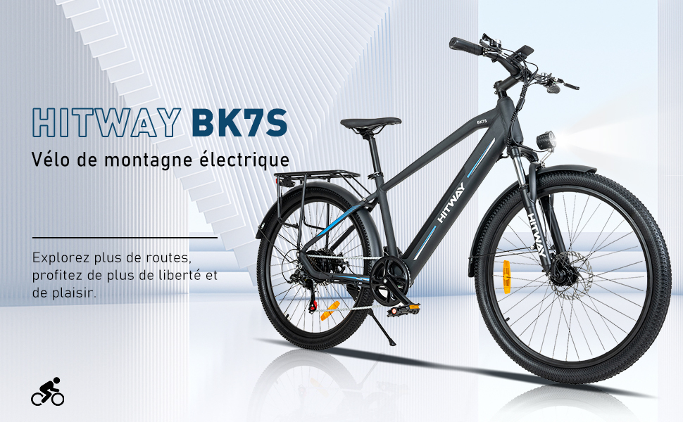 Vélo Électrique - HITWAY BK7S - Pneu 26 pouces 36V 11.2Ah Shimano 7 ...