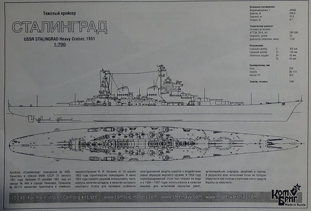Stalingrad, projet de croiseur de bataille soviétique/ Soviet ...