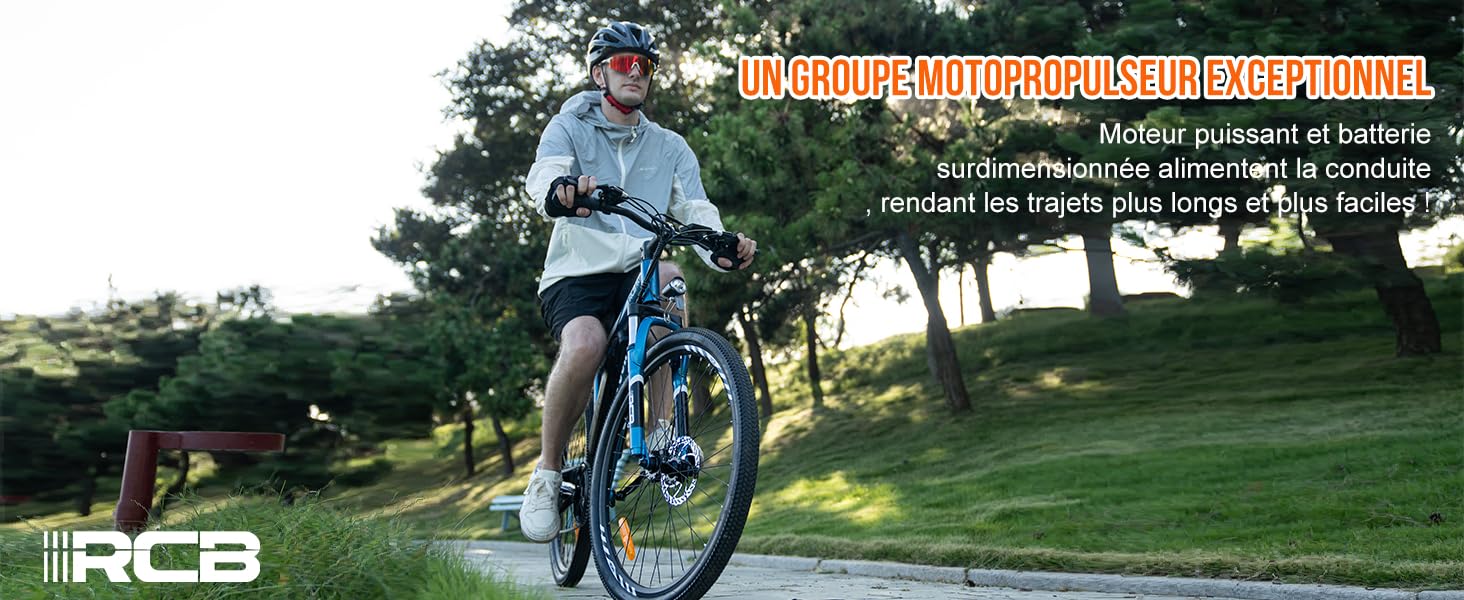 RCB Vélo électrique E-bike 26 - 7 Vitesses - 36V 10.4Ah - APP RK15 Bleu ...