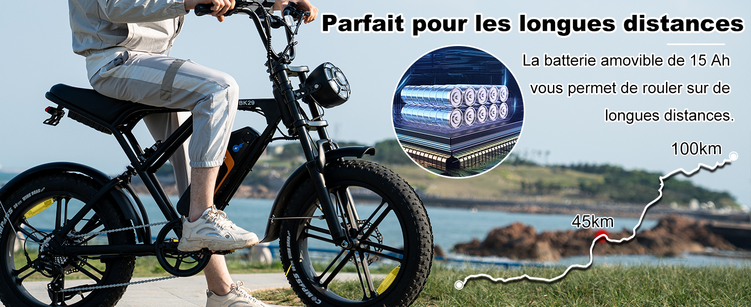 Vélo électrique tout terrain - COLORWAY BK29 - Pneu 20 pouces - Moteur ...