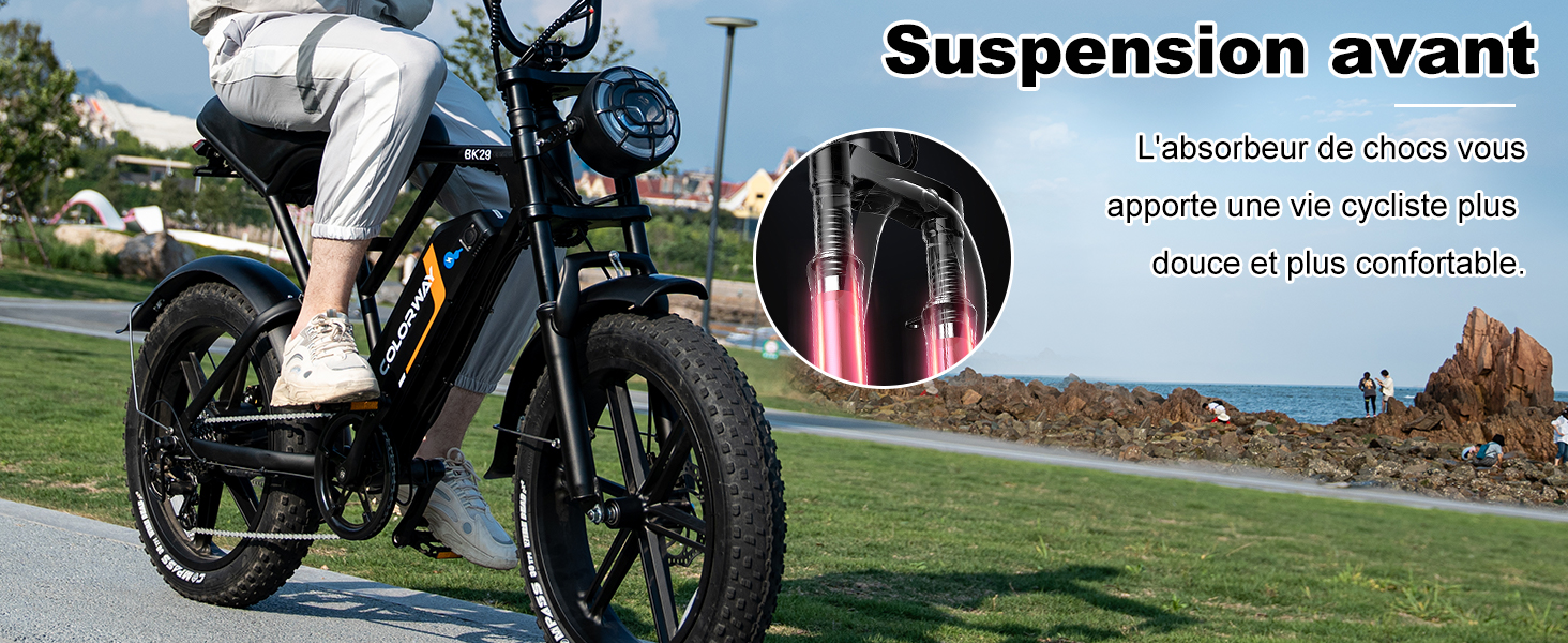 Vélo électrique tout terrain - COLORWAY BK29 - Pneu 20 pouces - Moteur ...