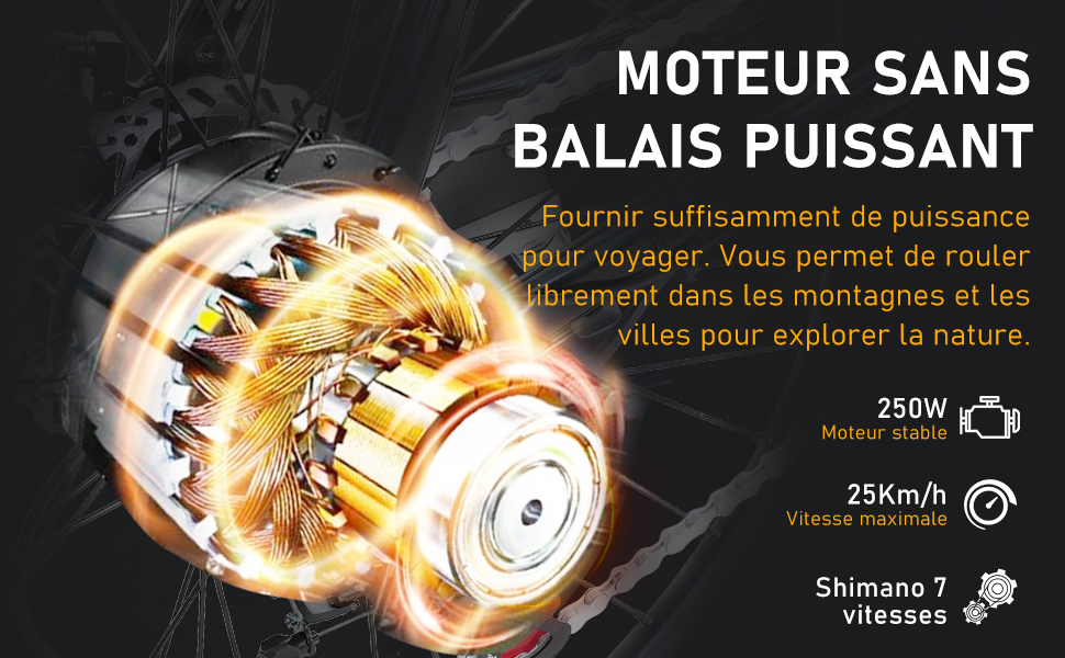 Vélo électrique - HITWAY BK15 - Pneu 26 pouces - Transmission 7 ...