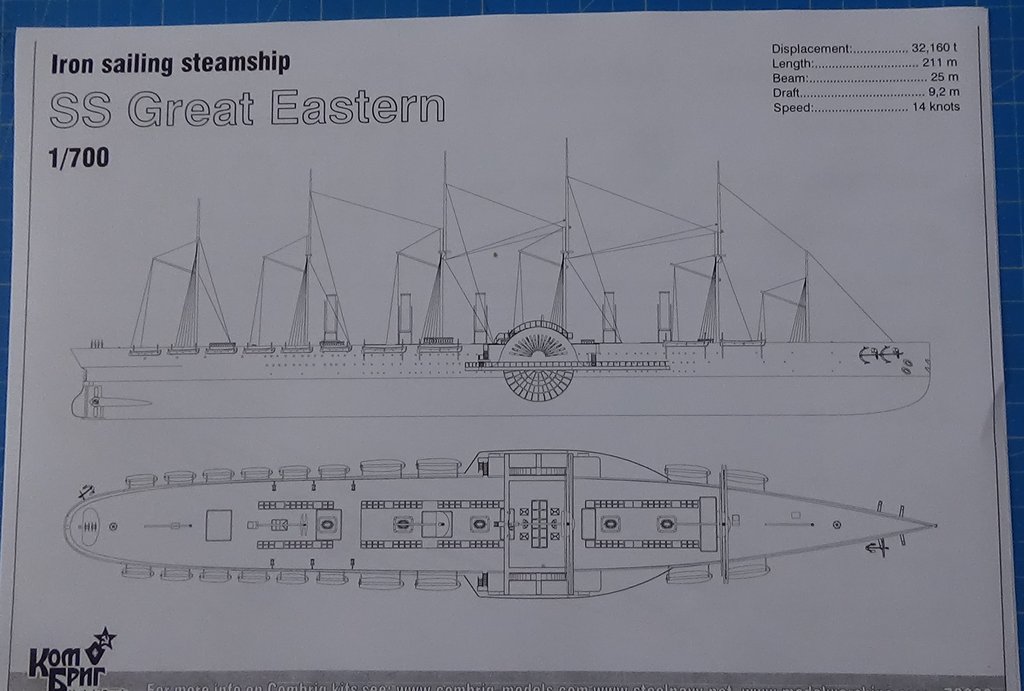 [Revue] SS Great Eastern, paquebot britannique 1860, 1/700, Combrig