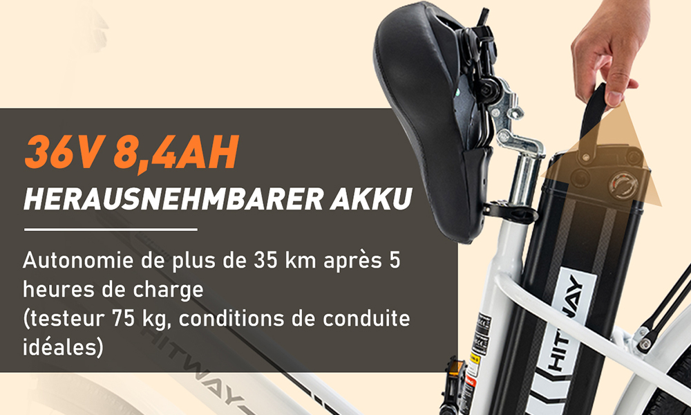 Vélo électrique HITWAY E-Bike HITWAY 27.5" BK8SL Noir | Boulanger
