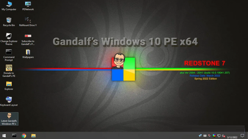 Gandalf’s Windows 10PE 20H1 build 19041 Spring 2022 Edition