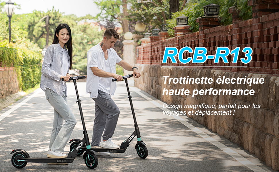 RCB Trottinette Electrique pliable - Léger Ultra Portable - APP- écran ...