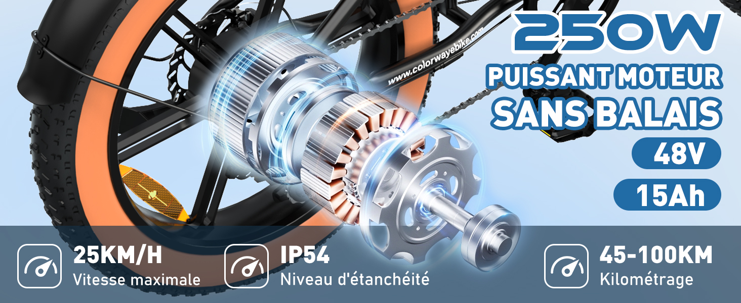 Vélo électrique Colorway Vélo Électrique - - BK29 - 20x4.0 - Batterie ...