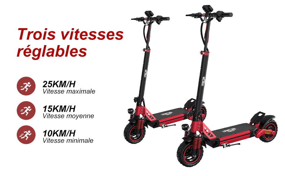 Trottinette électrique pliable pneus 10 - 800w - app - rcb tech re24 RCB TECH - Conforama