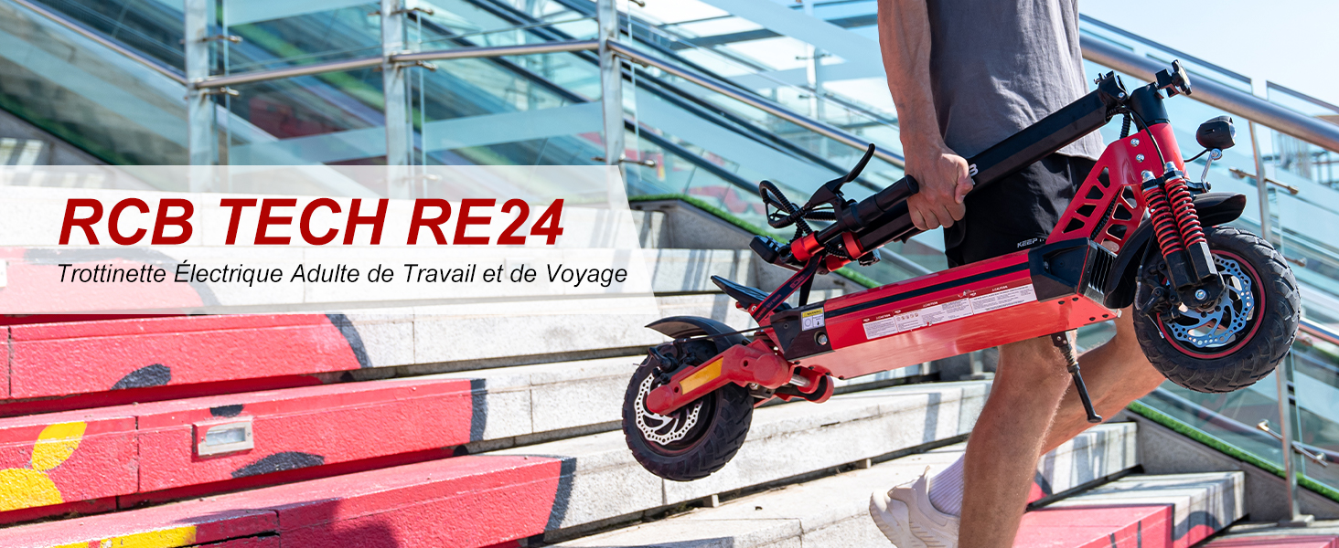 Trottinette Électrique Pliable Pneus 10 - 800W - APP - RCB TECH RE24 au meilleur prix | E.Leclerc