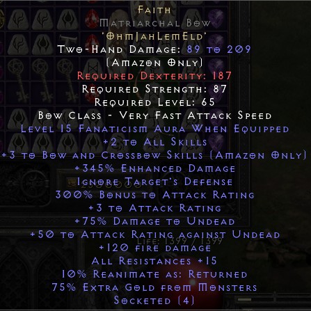 Perfect Faith In Perfect Matriarcal Bow - Topic - d2jsp