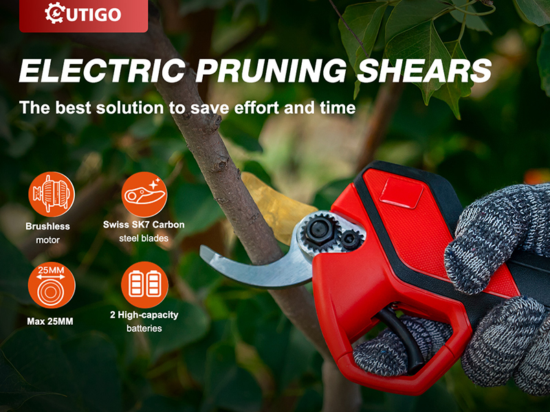OUTIGO Sécateur Électrique Sans fil, 25mm Secateur Electrique 3000 mAh ...